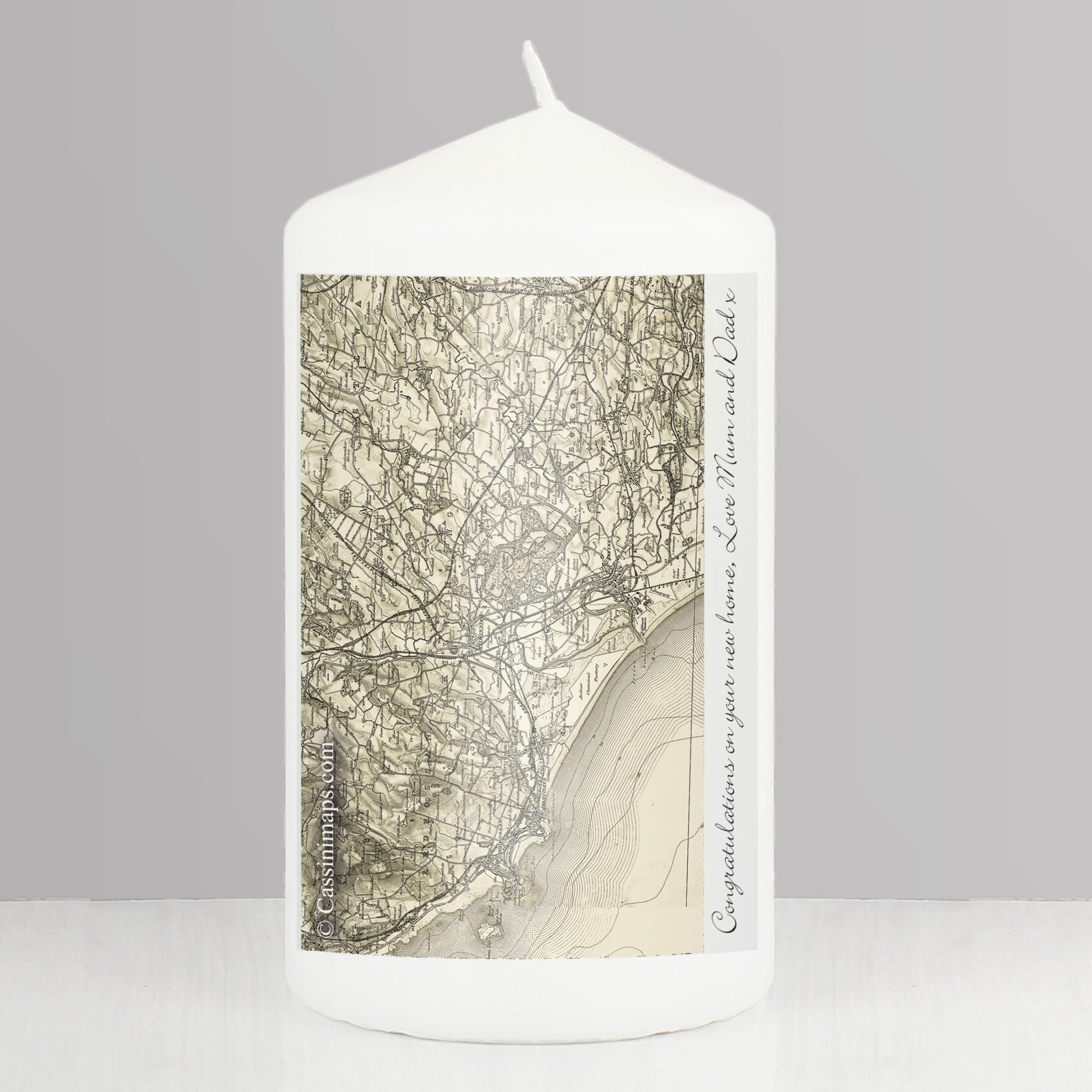 Personalised 1896 - 1904 Revised New Map Candle - Bubblelush Divine Gifts