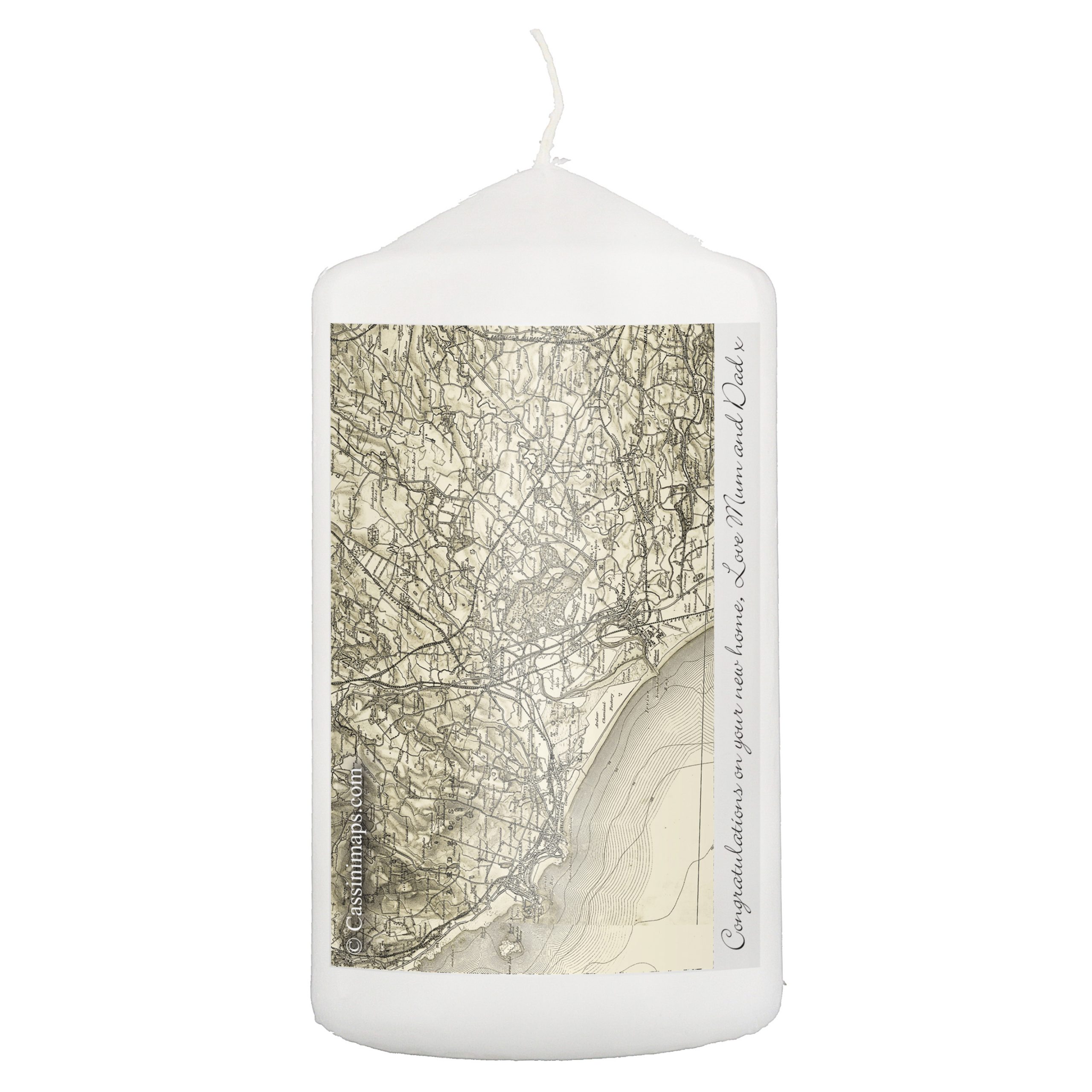 Personalised 1896 - 1904 Revised New Map Candle - Bubblelush Divine Gifts