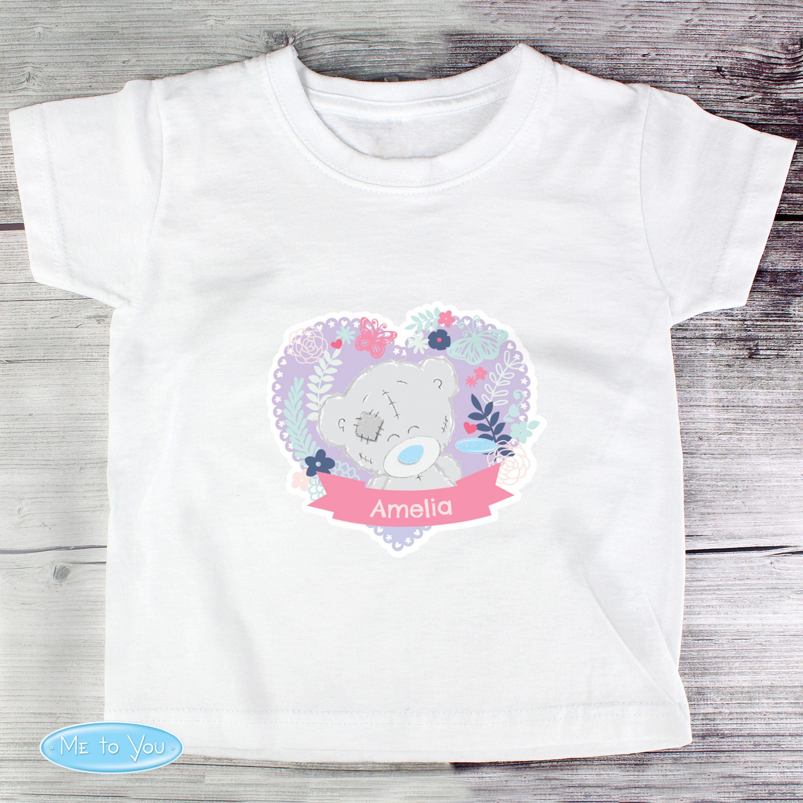 Personalised Tiny Tatty Teddy Girl's T-shirt 1-2 Years - Bubblelush ...