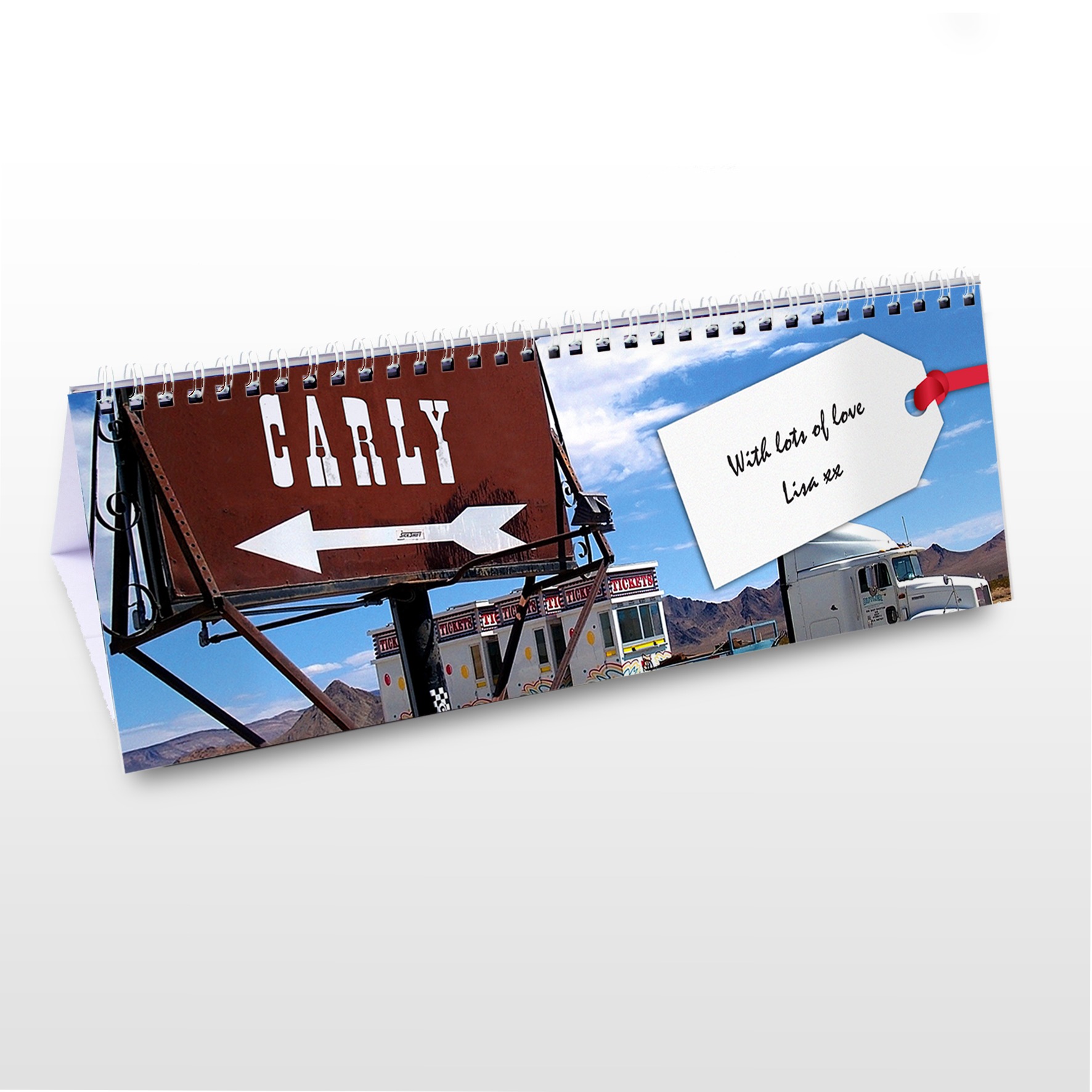 Personalised All American Desk Calendar - Bubblelush Divine Gifts